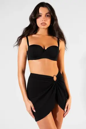 TA3 Ring Detail Mini Cover-up Skirt