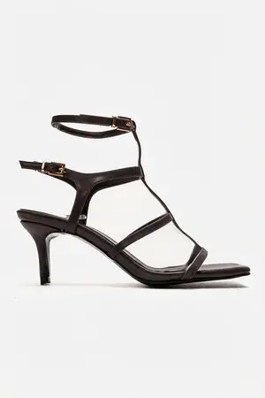 PROLOGUE SHOES Viento Stiletto Sandal - Brown