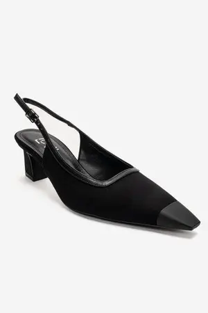 PROLOGUE SHOES Hilda Block Heel Pump - Black