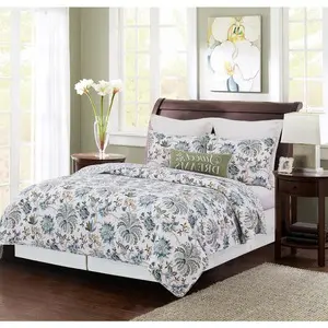 C&F HOME Braganza Teal Quilt Bedding Set - Green