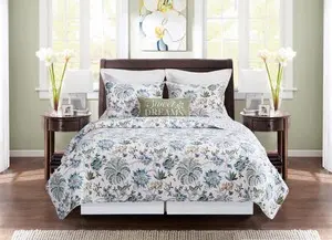 C&F HOME Braganza Teal Quilt Bedding Set