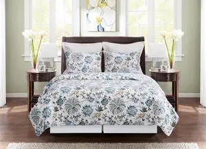 C&F HOME Braganza Teal Quilt Bedding Set