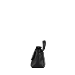 LAMBERT Vegan Leather Crossbody Bag - Black