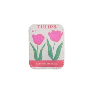 JOLLITY & CO Vegan Leather Seed Packet Hair Clips - Tulip