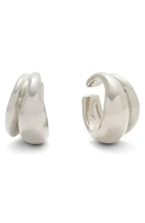 Lady Grey Double Bubble Ear Cuffs - Silver