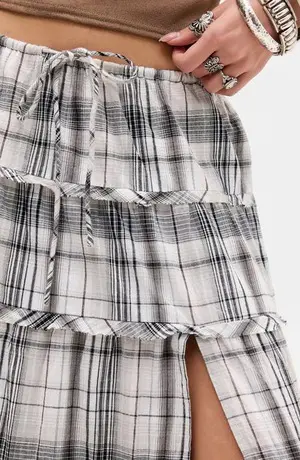 BDG URBAN OUTFITTERS Nova Tiered Gauze Midi Skirt