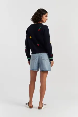 Chinti & Parker Snoopy Intarsia Cotton Sweater - Blue