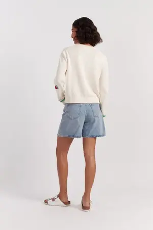 Chinti & Parker Snoopy Intarsia Cotton Sweater