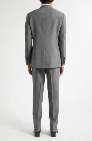 Thom Sweeney Fresco Tailored Wool Suit - Grey