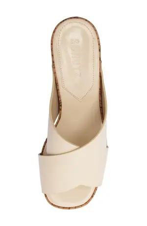 Schutz Serena Platform Wedge Sandal - Egg Shell