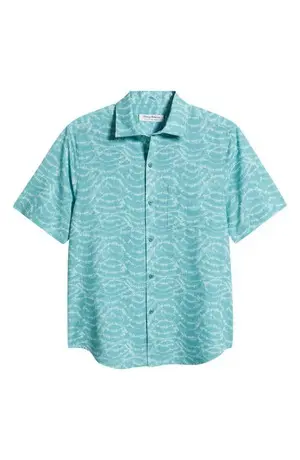 Tommy Bahama Bahama Coast Tidal Mist Islandzone® Short Sleeve Button-up Shirt