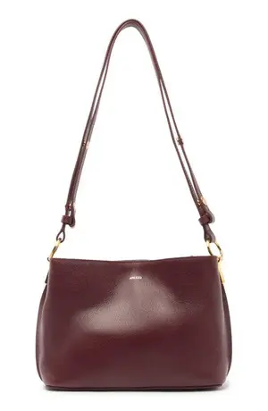 AREZZO Small Daphne Leather Crossbody Bag - Fresh Ruby
