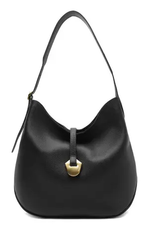 AREZZO Large Sabrina Leather Hobo Bag - Black