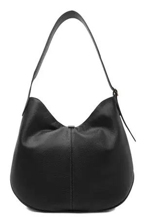 AREZZO Large Sabrina Leather Hobo Bag - Black