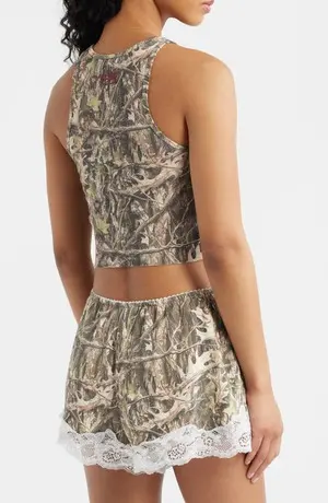 BOYS LIE Graphic Crop Camo Tank