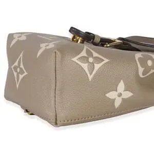 LOUIS VUITTON Tourterelle Empreinte Giant Monogram Tiny Backpack - Gray