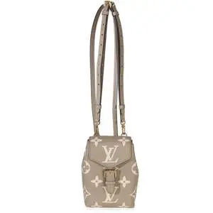 LOUIS VUITTON Louis Vuitton Tourterelle Empreinte Giant Monogram Tiny Backpack Gray