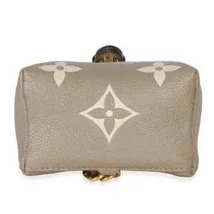 LOUIS VUITTON Tourterelle Empreinte Giant Monogram Tiny Backpack - Gray