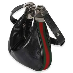 Gucci Gg Crystal Coated Canvas Attache Crossbody Bag