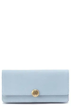 Hobo Large Hutton Leather Continental Wallet - Dusted Sky