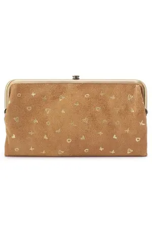 Hobo Lauren Leather Double Frame Clutch - Whiskey