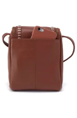 Hobo Leather Crossbody Bag - Cocoa Bean