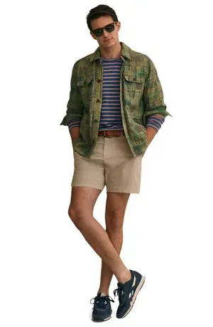 Brooks Brothers Patchwork Cotton Shirt Jacket