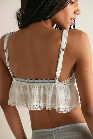 Free People Intimately Lace Trimmed Brami Top - Clean Ivory