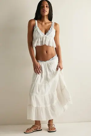 Free People Intimately Lace Trimmed Brami Top - Clean Ivory