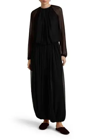 Marina Moscone Layered Long Sleeve Blouse - Black