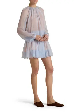Marina Moscone Layered Long Sleeve Blouse - Cornflower