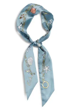 Echo Charmed Life Silk Ribbon Scarf - Blue Shadow