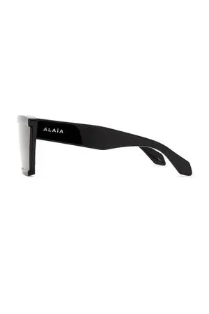 Alaïa Cut Flat Top Sunglasses - Black & Grey