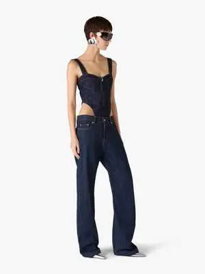 Casablanca Indigo Baggy Cotton Denim Jeans