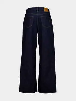 Casablanca Indigo Baggy Cotton Denim Jeans