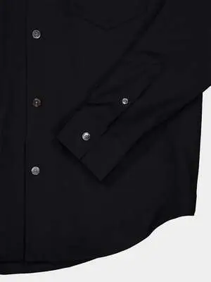 AMI Paris De Coeur Wool Shirt - Black