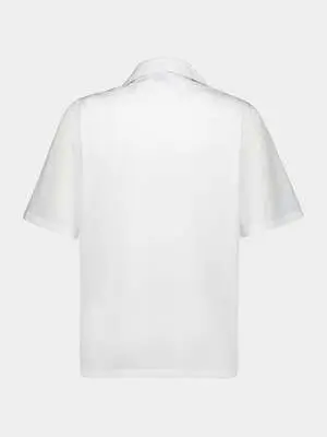 Casablanca Graphic Embroidered Short Sleeve Shirt - White
