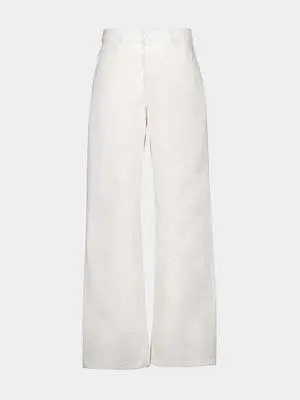 AMI Paris High-waist Flared Jeans - White