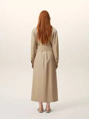AMI Paris Cotton Fitted Shirt Dress