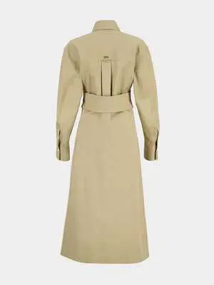 AMI Paris Cotton Fitted Shirt Dress