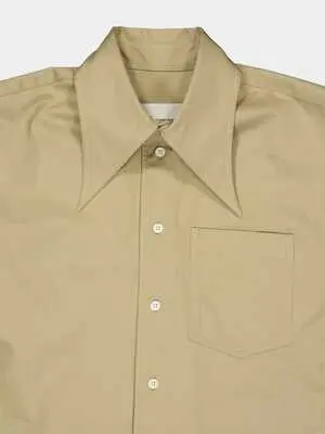 AMI Paris Cotton Fitted Shirt Dress