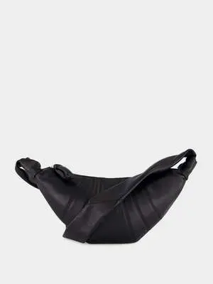 LEMAIRE Small Croissant Leather Bag - Black