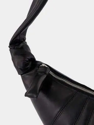 LEMAIRE Small Croissant Leather Bag - Black
