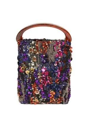 Dries Van Noten Crisp Embroidered Handheld Bag - Orange
