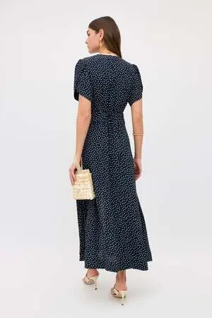 Rixo Novara Painted Spot Midi Dress