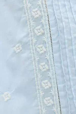 Rixo Edina Mira Embroidered Blouse - Blue