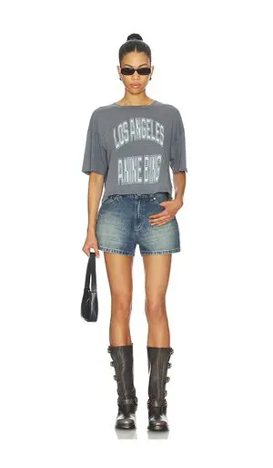 ANINE BING Johnny Cropped Tee