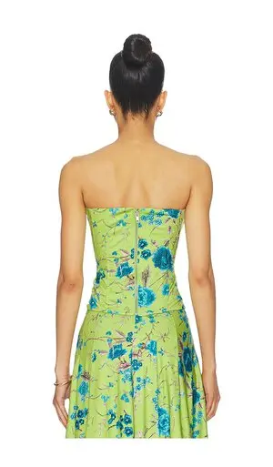 Miaou Libra Corset Floral Print Boned Bodice With Zip Closure