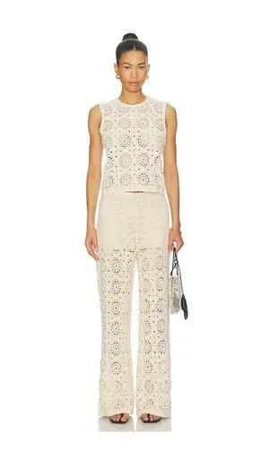 FRAME The Crochet Tank - Cream