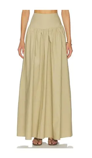 Susana Monaco Drop Waist Maxi Skirt - Beige